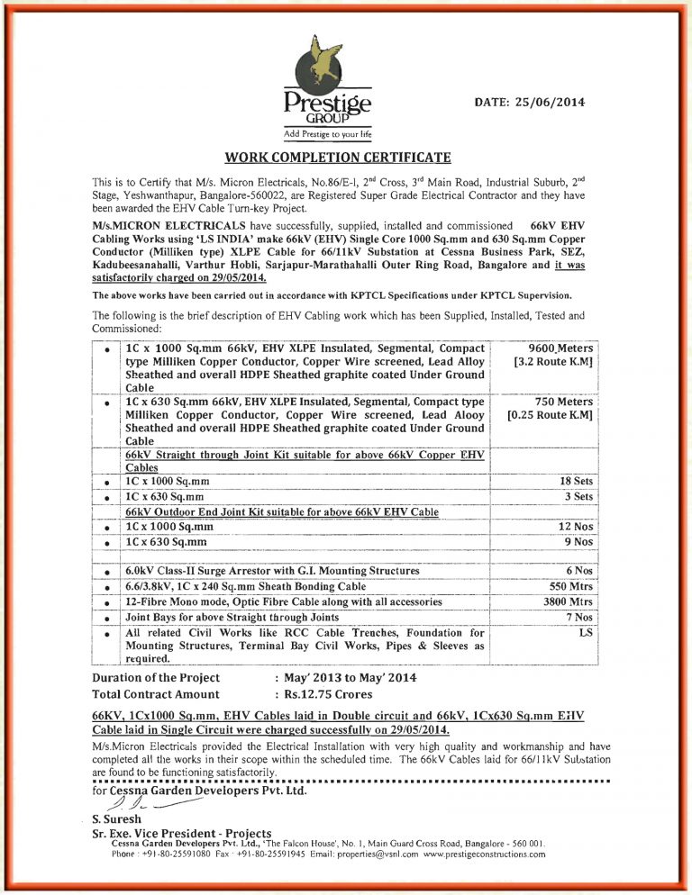 certificates – Micron Electricals (India) Pvt. Ltd.