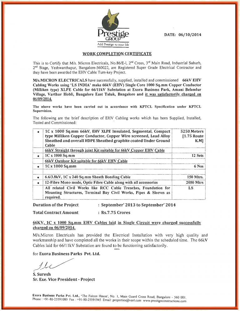 certificates – Micron Electricals (India) Pvt. Ltd.