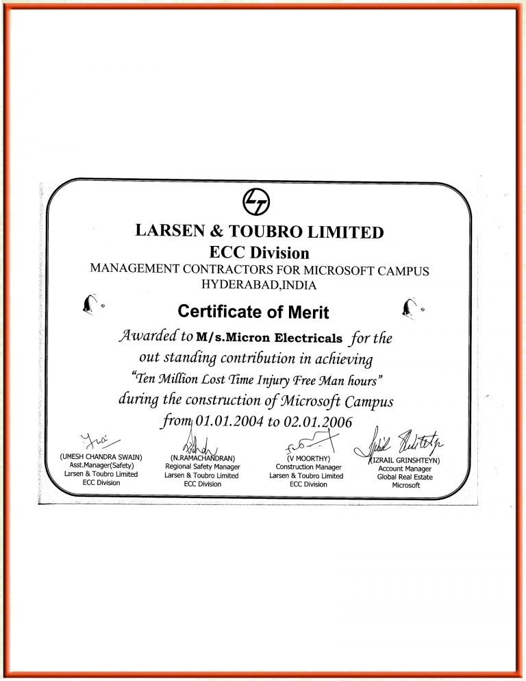 certificates – Micron Electricals (India) Pvt. Ltd.