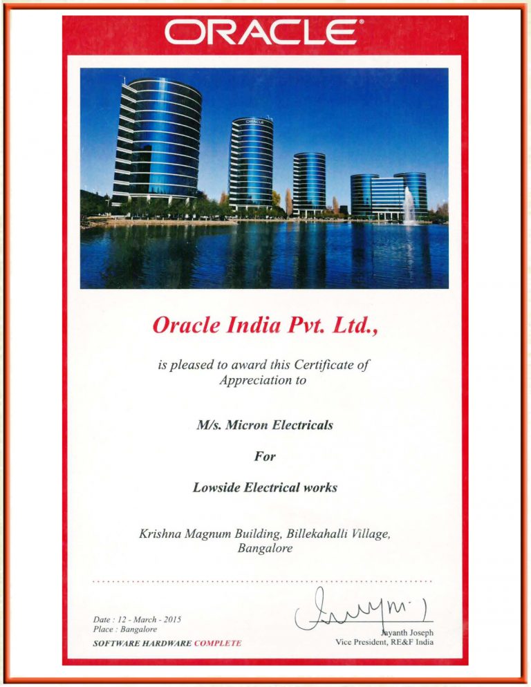 certificates – Micron Electricals (India) Pvt. Ltd.