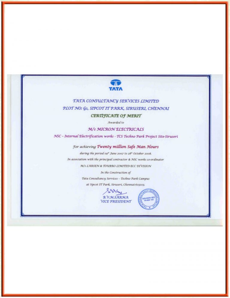 certificates – Micron Electricals (India) Pvt. Ltd.
